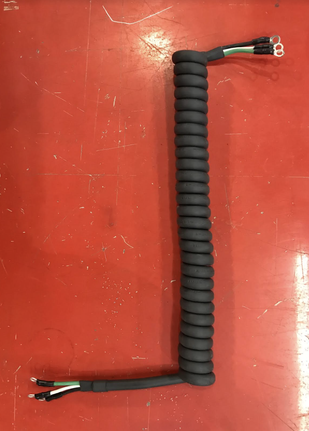 COIL CHORD- 16/3 WIRE, 12" W/ TERMINALS, #215 - Seebold Sports